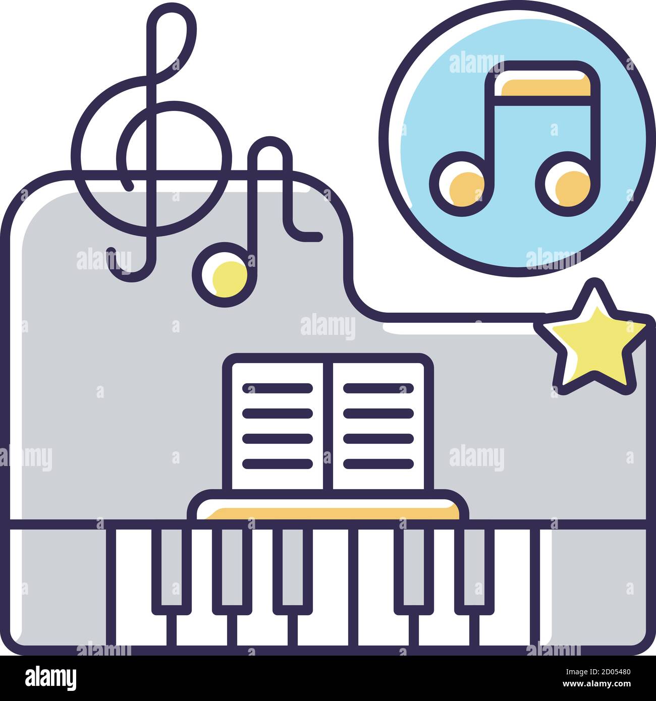 Classical music RGB color icon Stock Vector Image & Art - Alamy