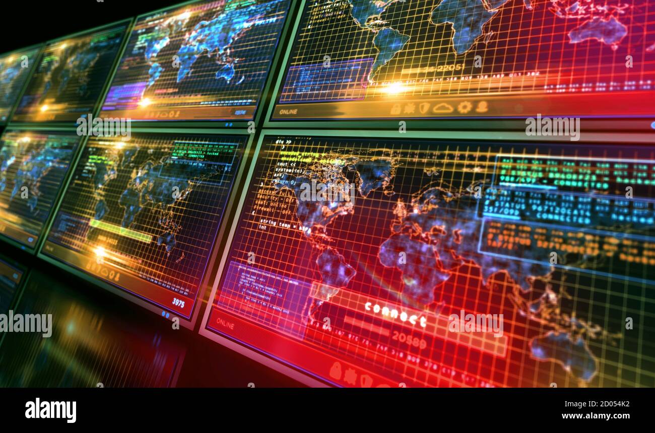 Earth globe map on computer screen. Global business, networking ...