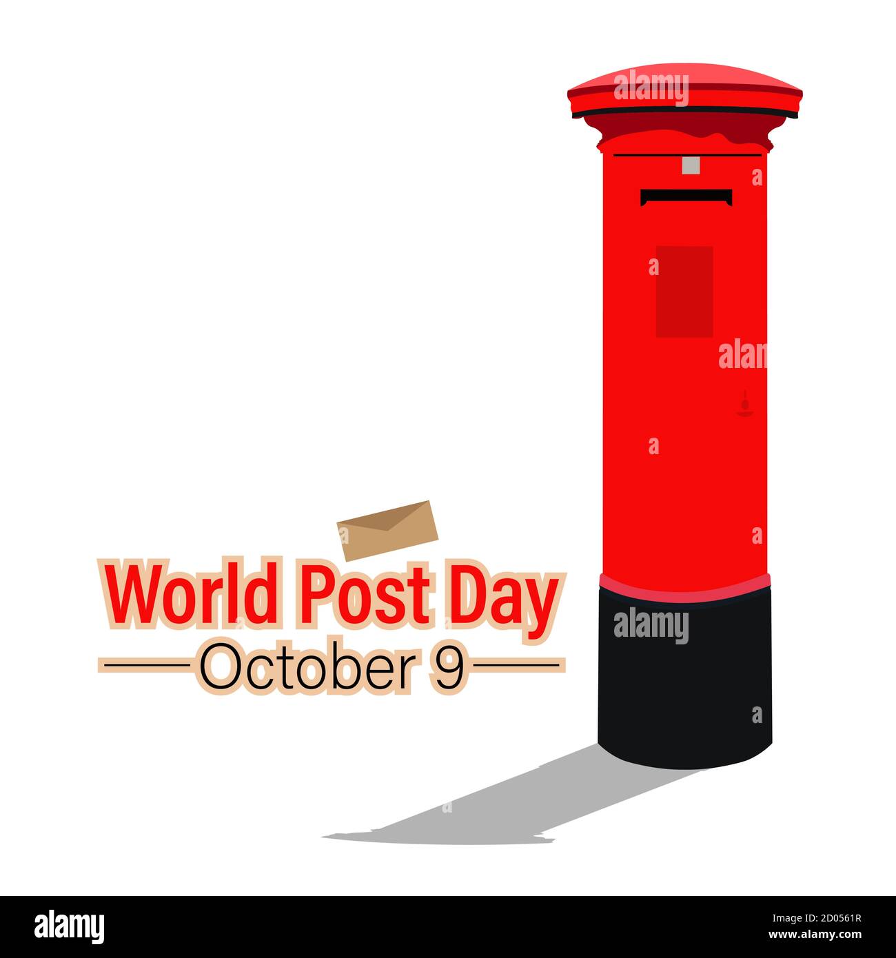 World Post Day, October 9. Conceptual design illustration vector for ...