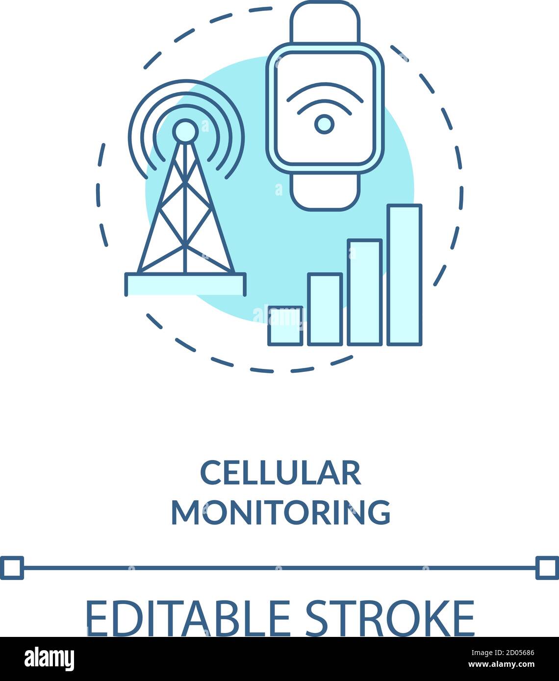 Cellular monitoring concept icon Stock Vector Image & Art - Alamy