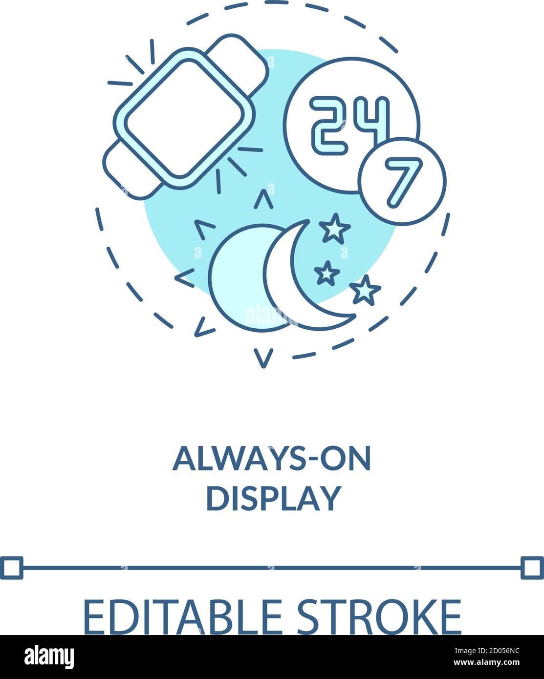Always-on display concept icon Stock Vector Image & Art - Alamy