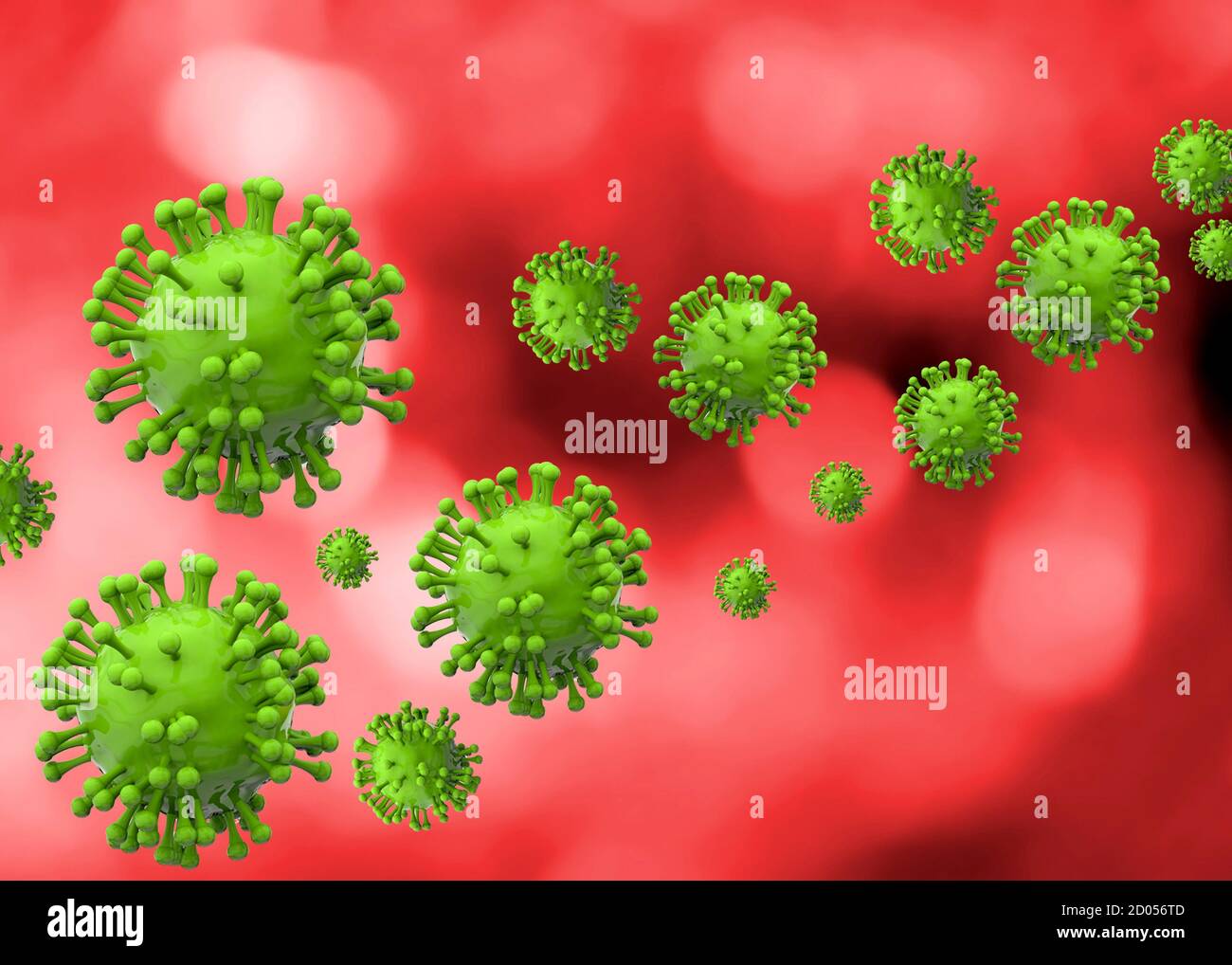 Virus in the Air - 3D Stock Photo - Alamy