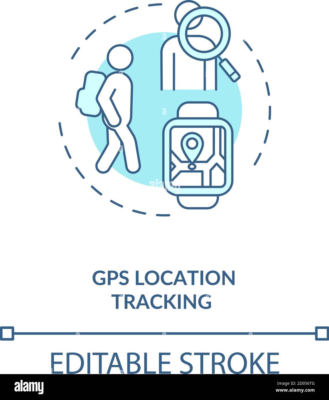 GPS location tracking concept icon Stock Vector Image & Art - Alamy