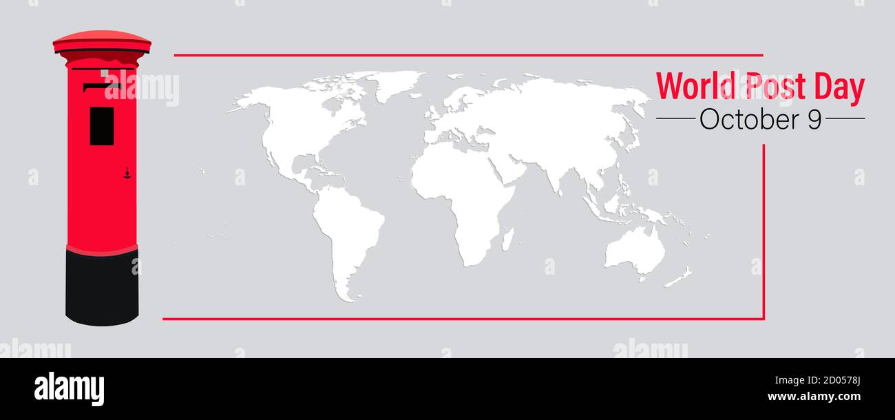 World Post Day, October 9. Conceptual design illustration vector for ...