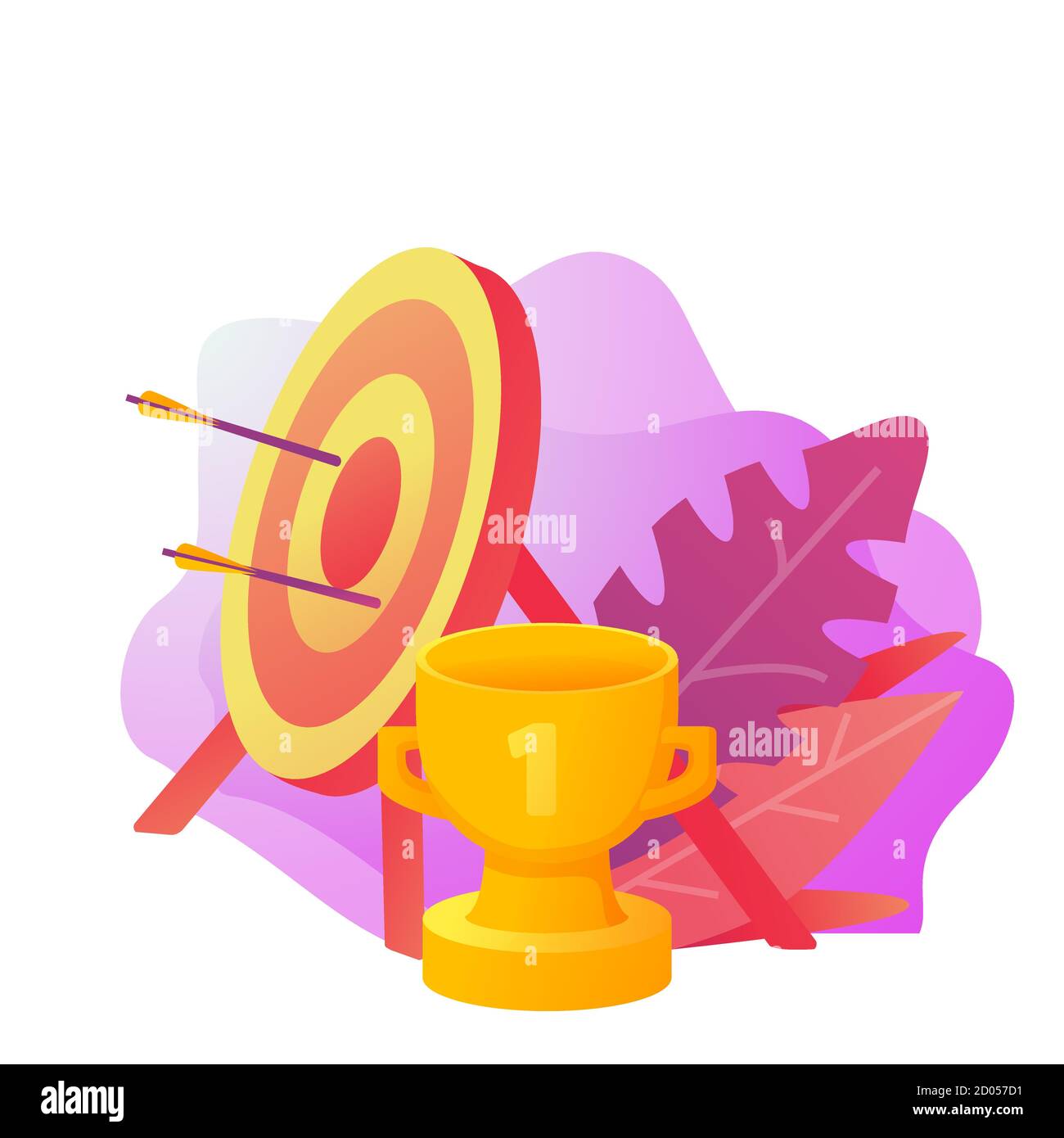 Business success. Arrow hit target. Reaching goal Stock Vector Image ...