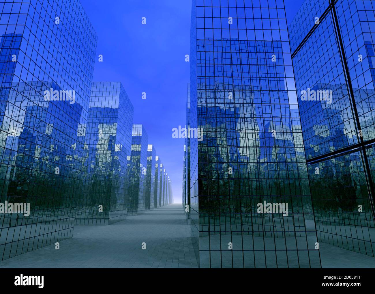 Empty City - 3D Stock Photo - Alamy