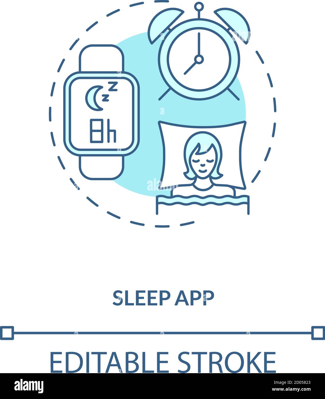 Sleep app concept icon Stock Vector Image & Art - Alamy