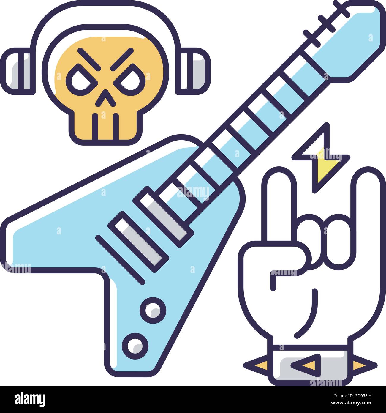 Heavy metal RGB color icon Stock Vector Image & Art - Alamy