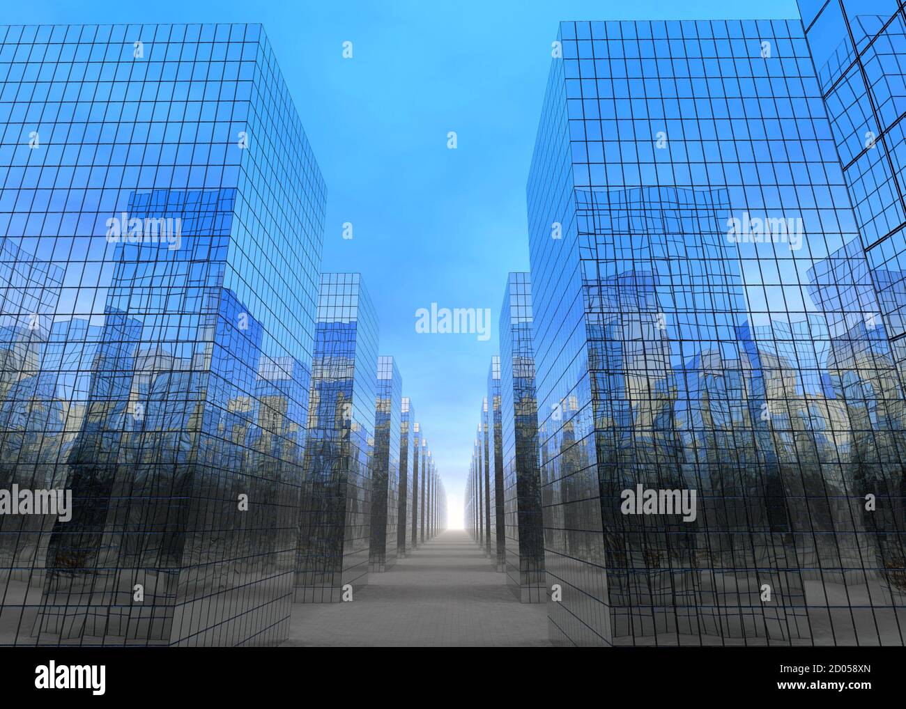 Empty city 3d hi-res stock photography and images - Alamy