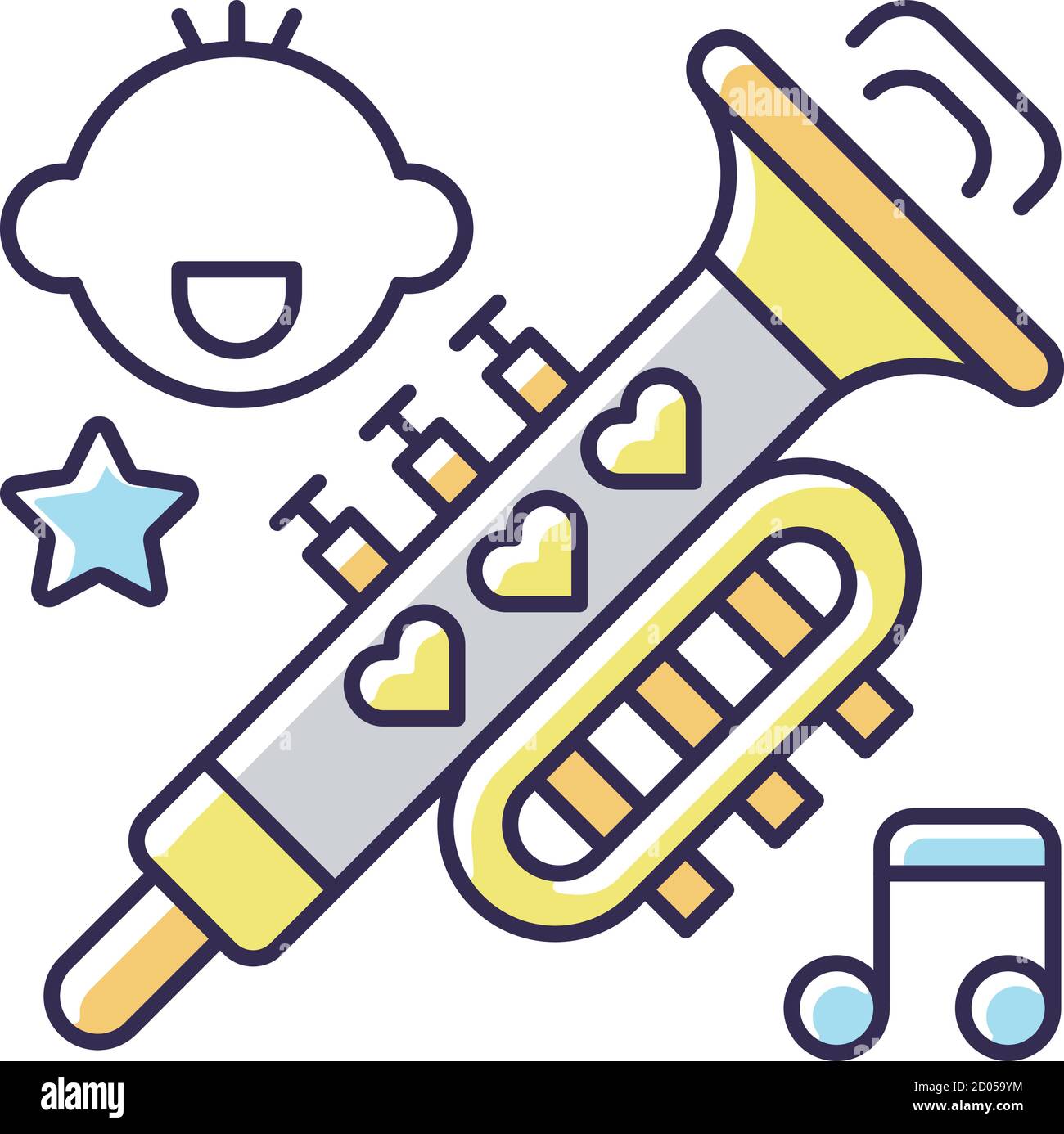 Vocal music color icon Cut Out Stock Images & Pictures - Alamy