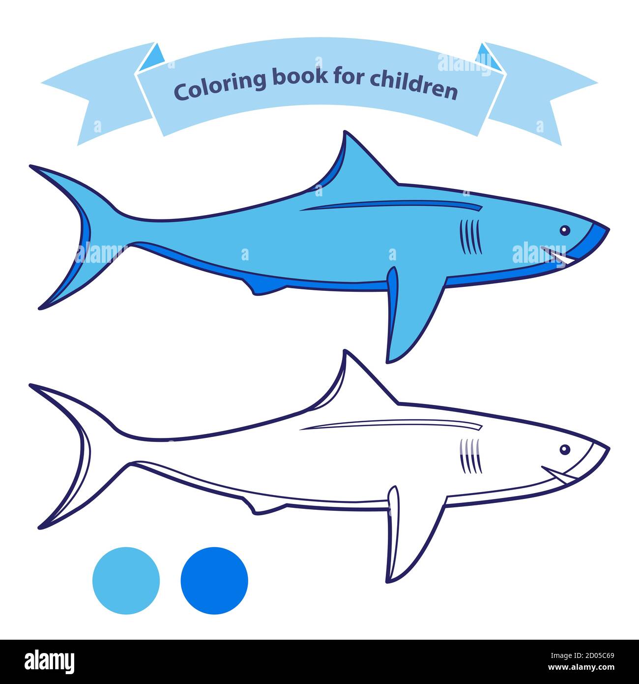 Blue Shark Coloring Pages