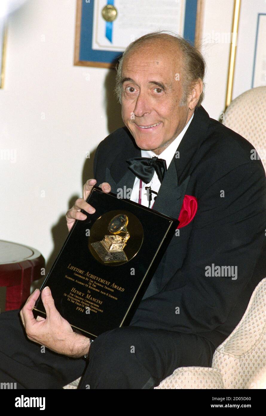 ARCHIVE: LOS ANGELES, CA. April 19, 1994: Composer Henry Mancini at his ...
