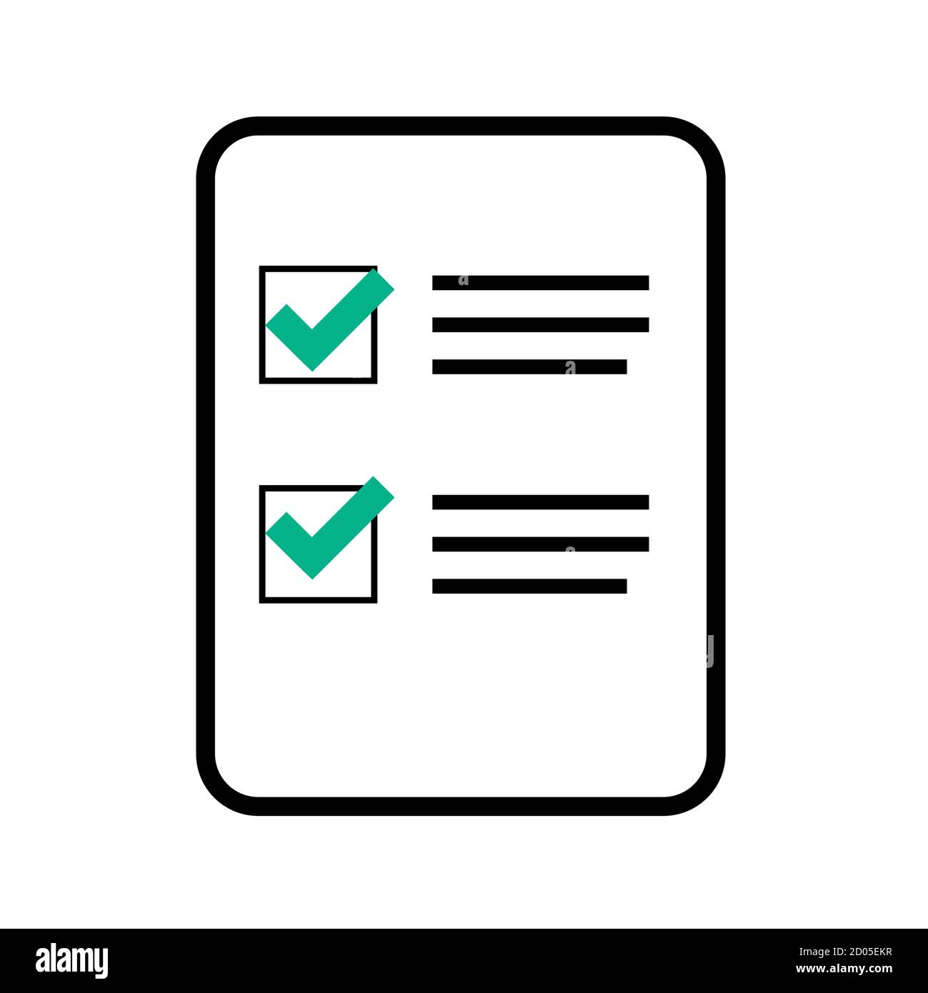 Check List Sign Flat Icon Vector Illustration EPS10 Stock Vector Image ...