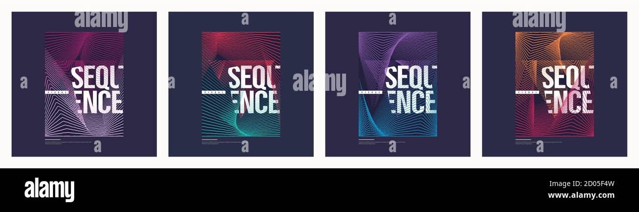 Set of digital geometric vector illustrations Stock Vector Image & Art ...