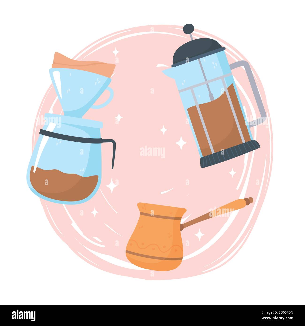 coffee brewing methods, alternative of different way, french press ...