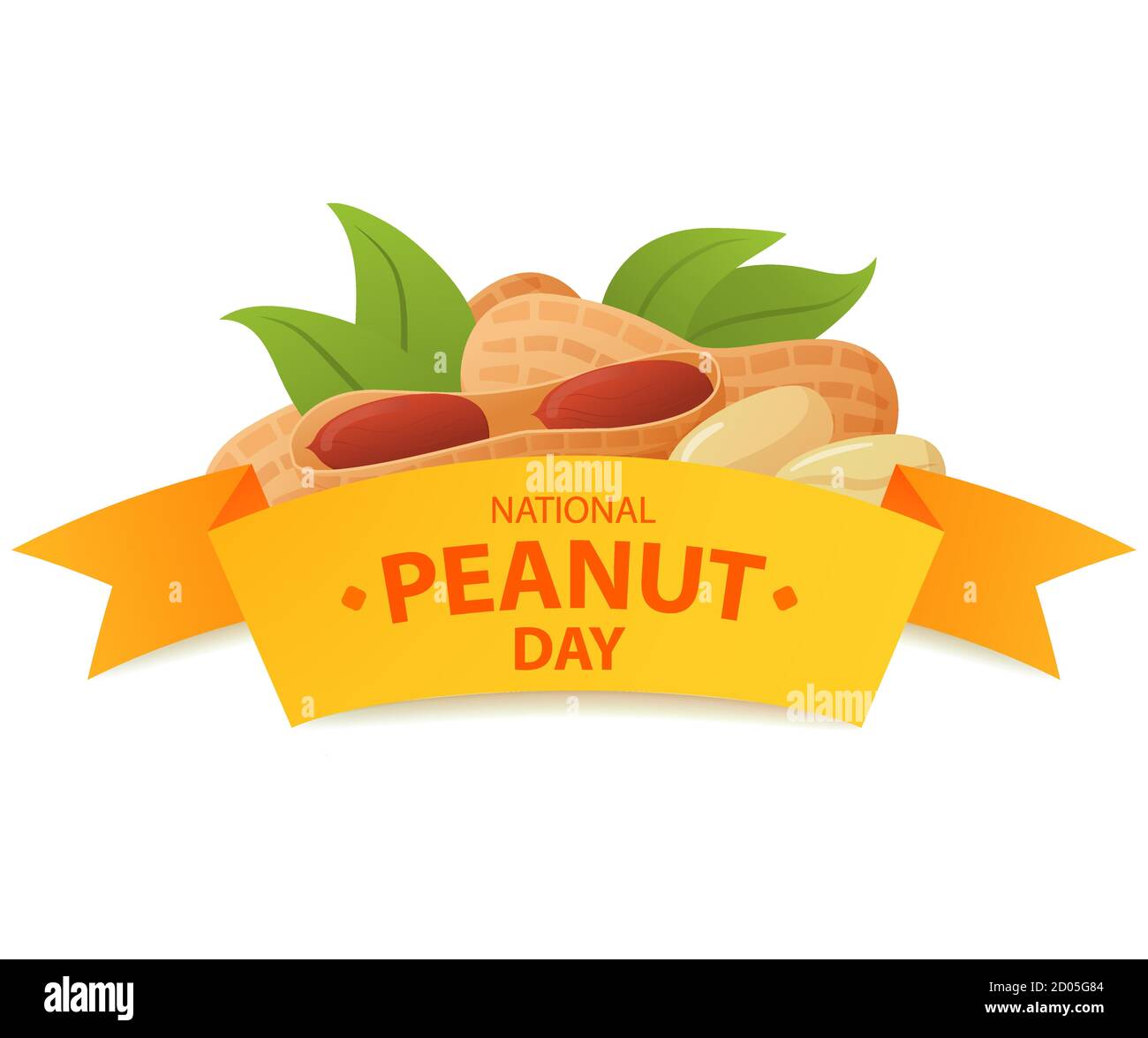 National Peanut Day.Label design template vector realistic illustration ...