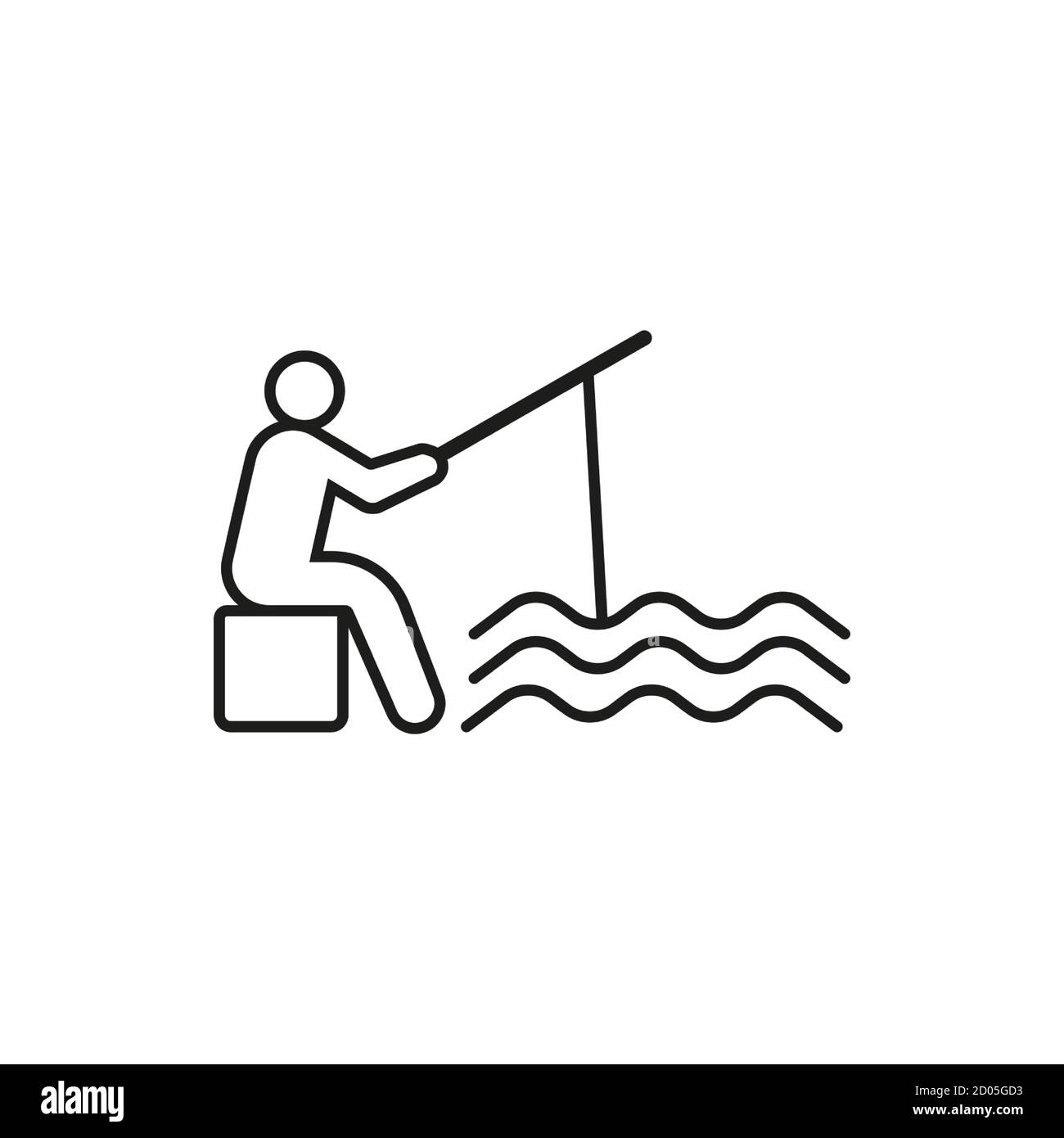 Man Fishing Icon