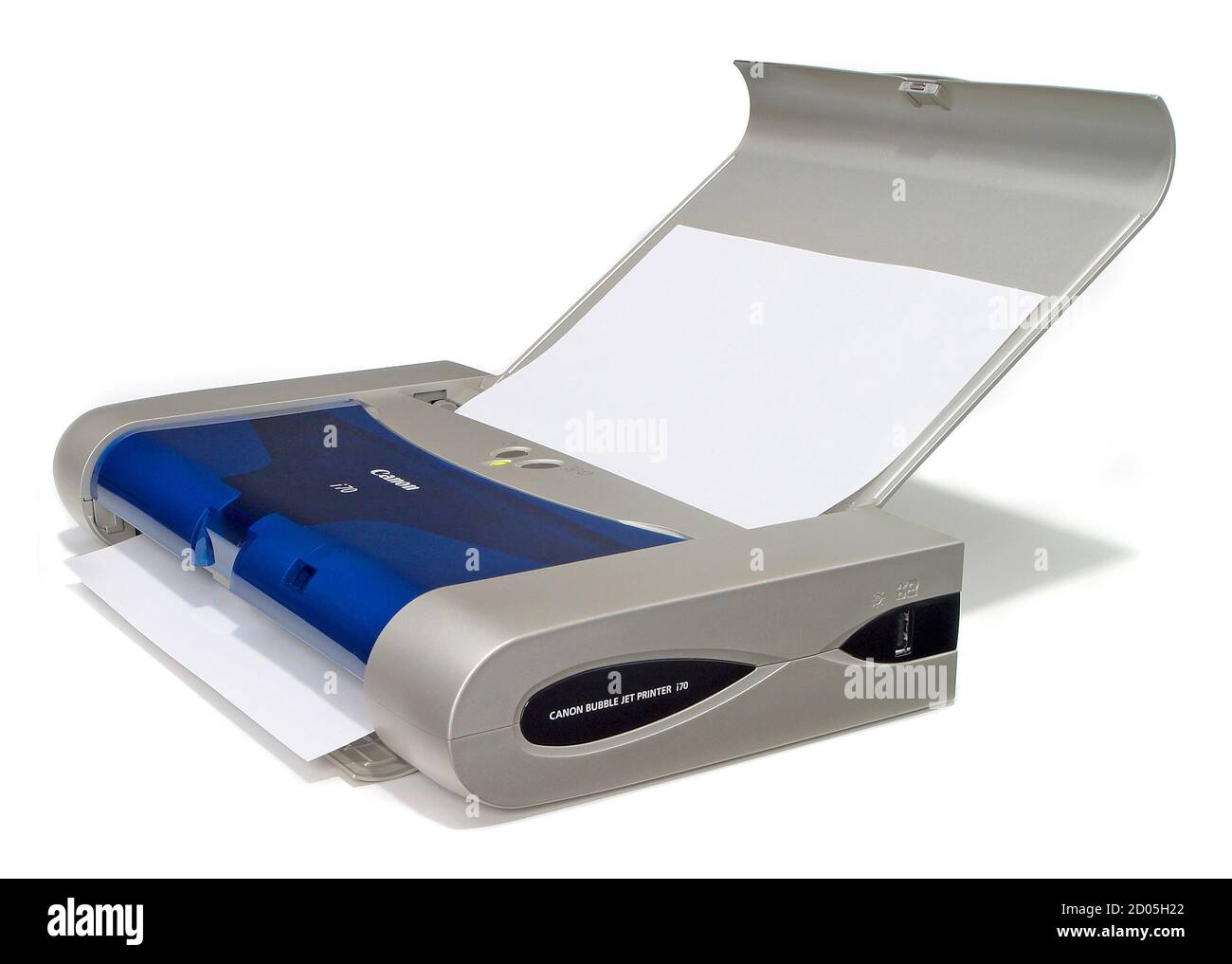 canon desktop 8 and 1/2 by 11 printer photographed on a white ...