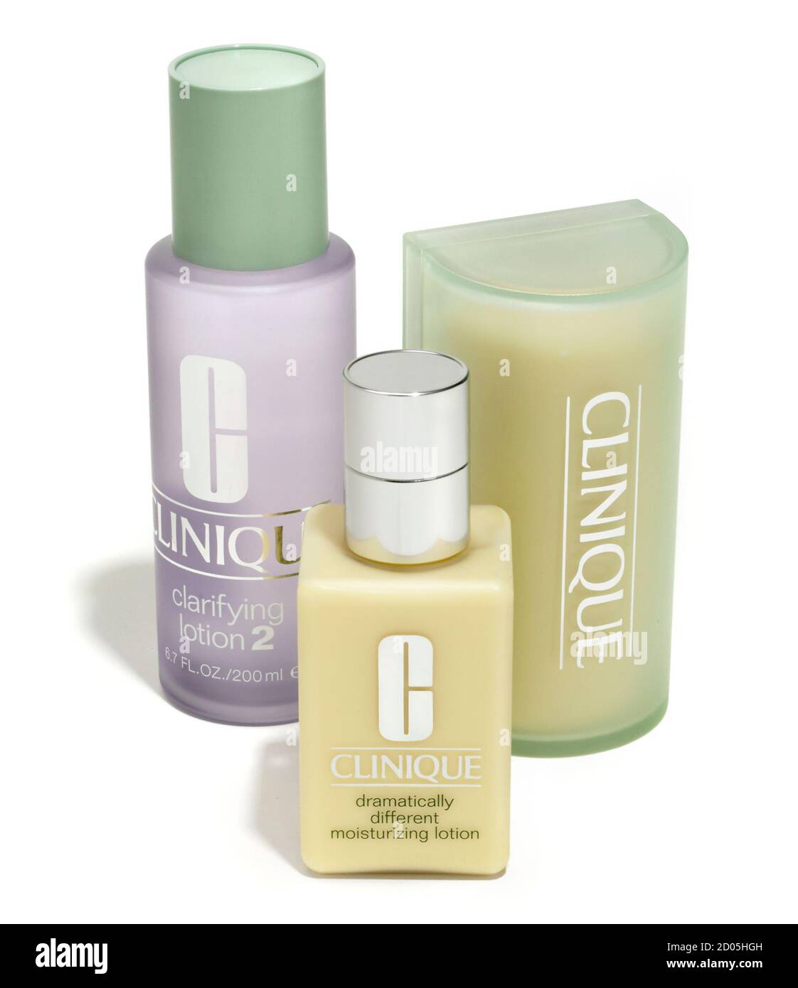 clinique lotion and face bar skin care set photographed on a white ...