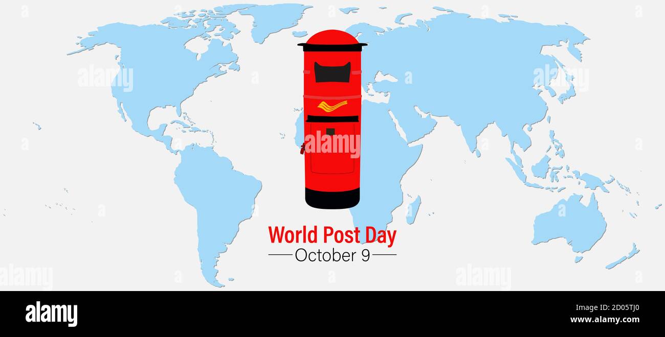 World Post Day, October 9. Conceptual design illustration vector for ...
