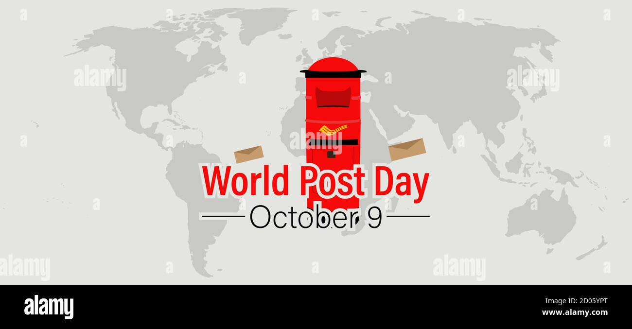 World Post Day, October 9. Conceptual design illustration vector for ...