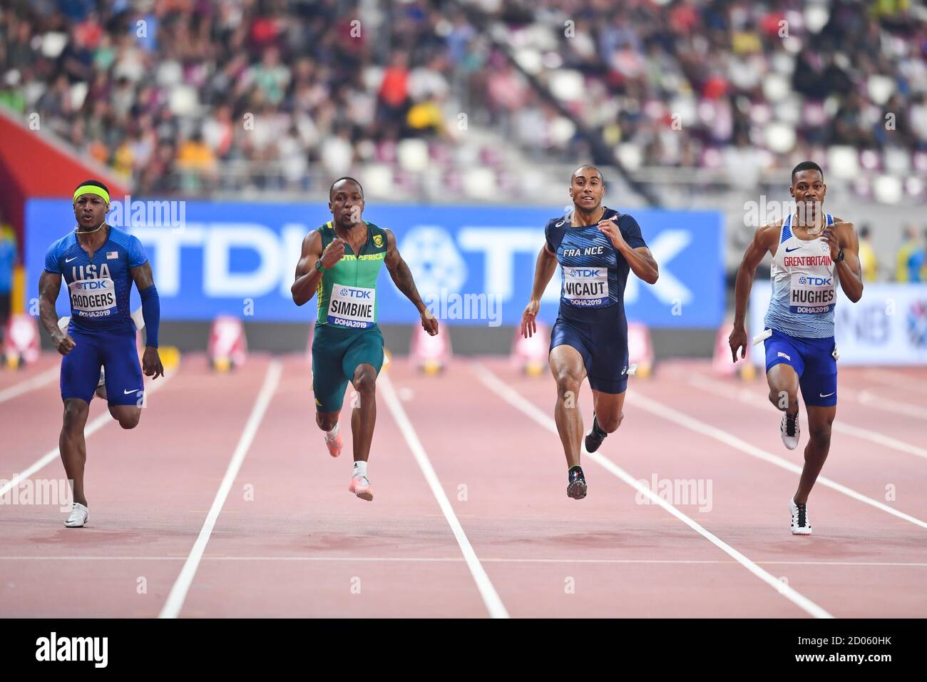 Michael Rodgers (USA), Akani Simbine (RSA), Jimmy Vicaut (FRA), Zharnel ...