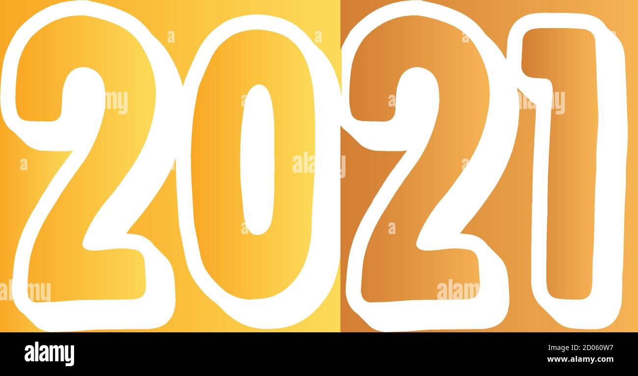 2021 gold gradient style icon design, Happy new year welcome celebrate ...