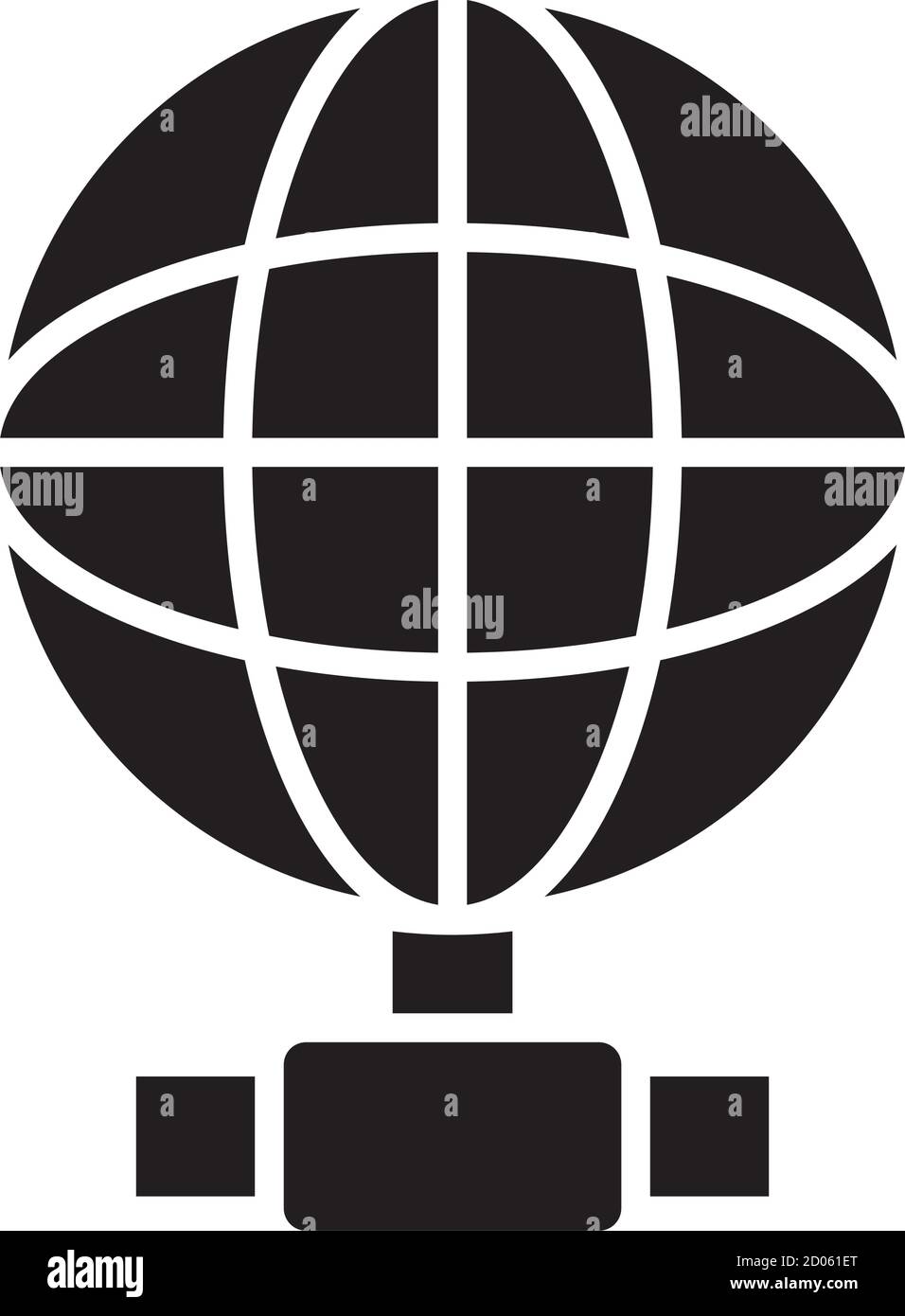 global server icon over white background, silhouette style, vector ...