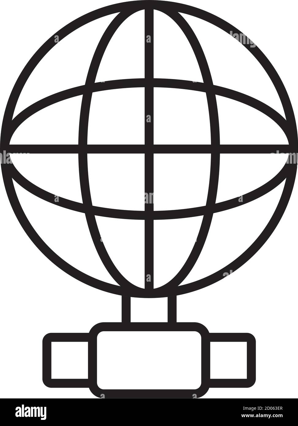 global server icon over white background, line style, vector ...