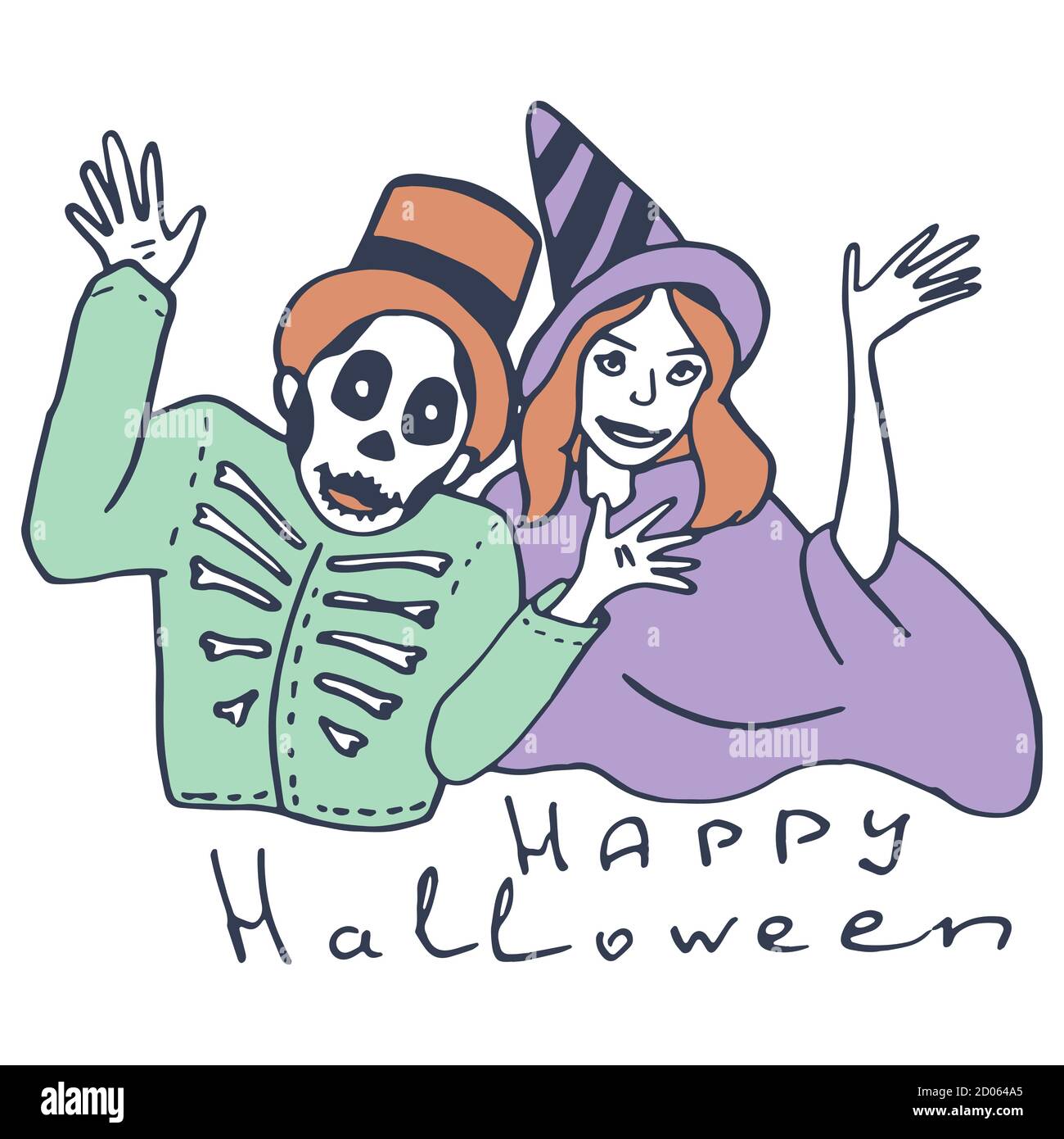 Happy halloween festival female Cut Out Stock Images & Pictures - Alamy