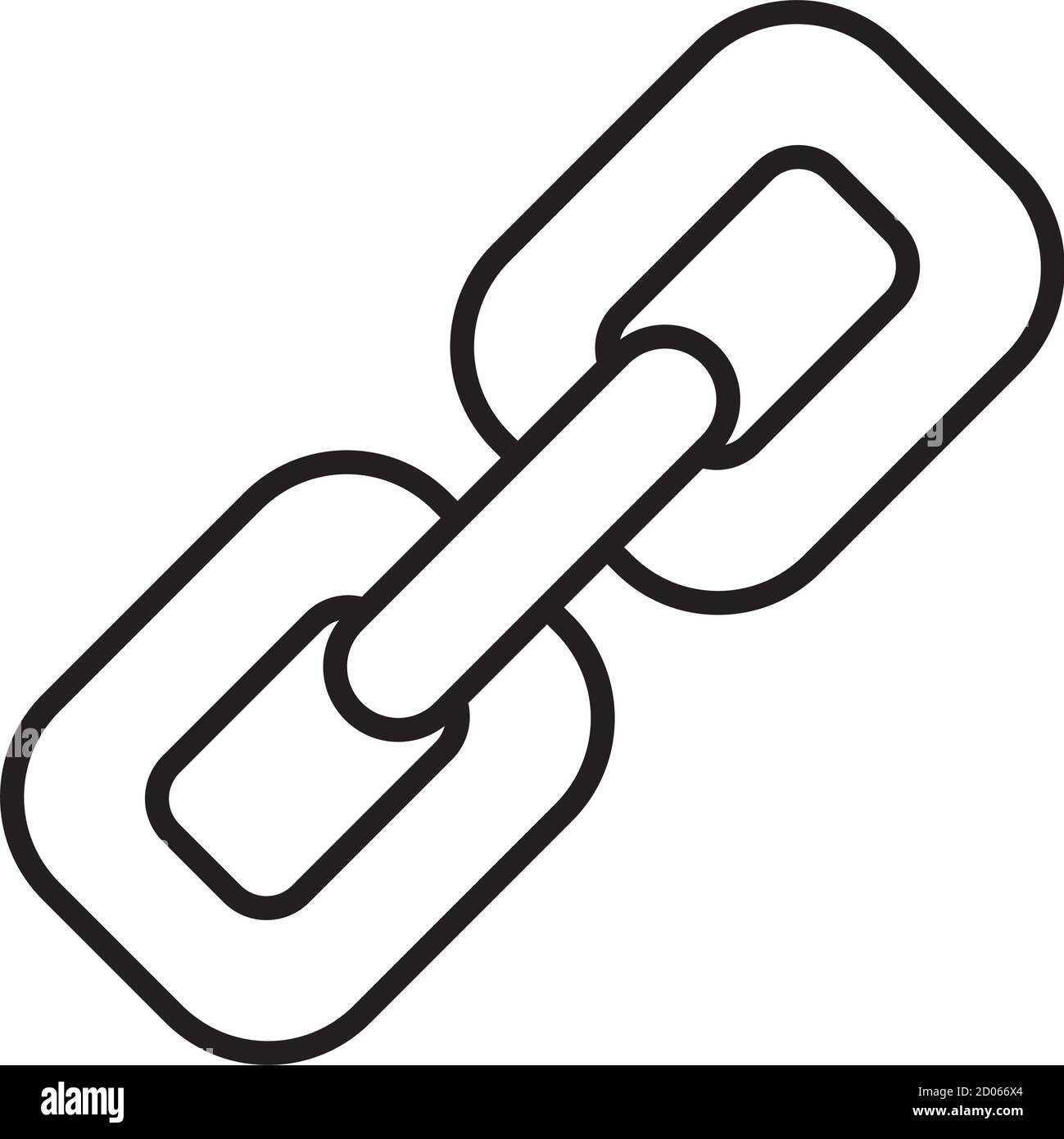 link chain icon over white background, line style, vector illustration ...