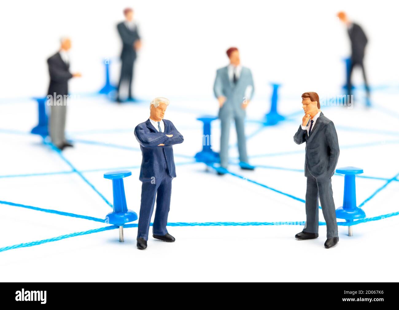 Business connection. Communication between businessmen. Network of ...