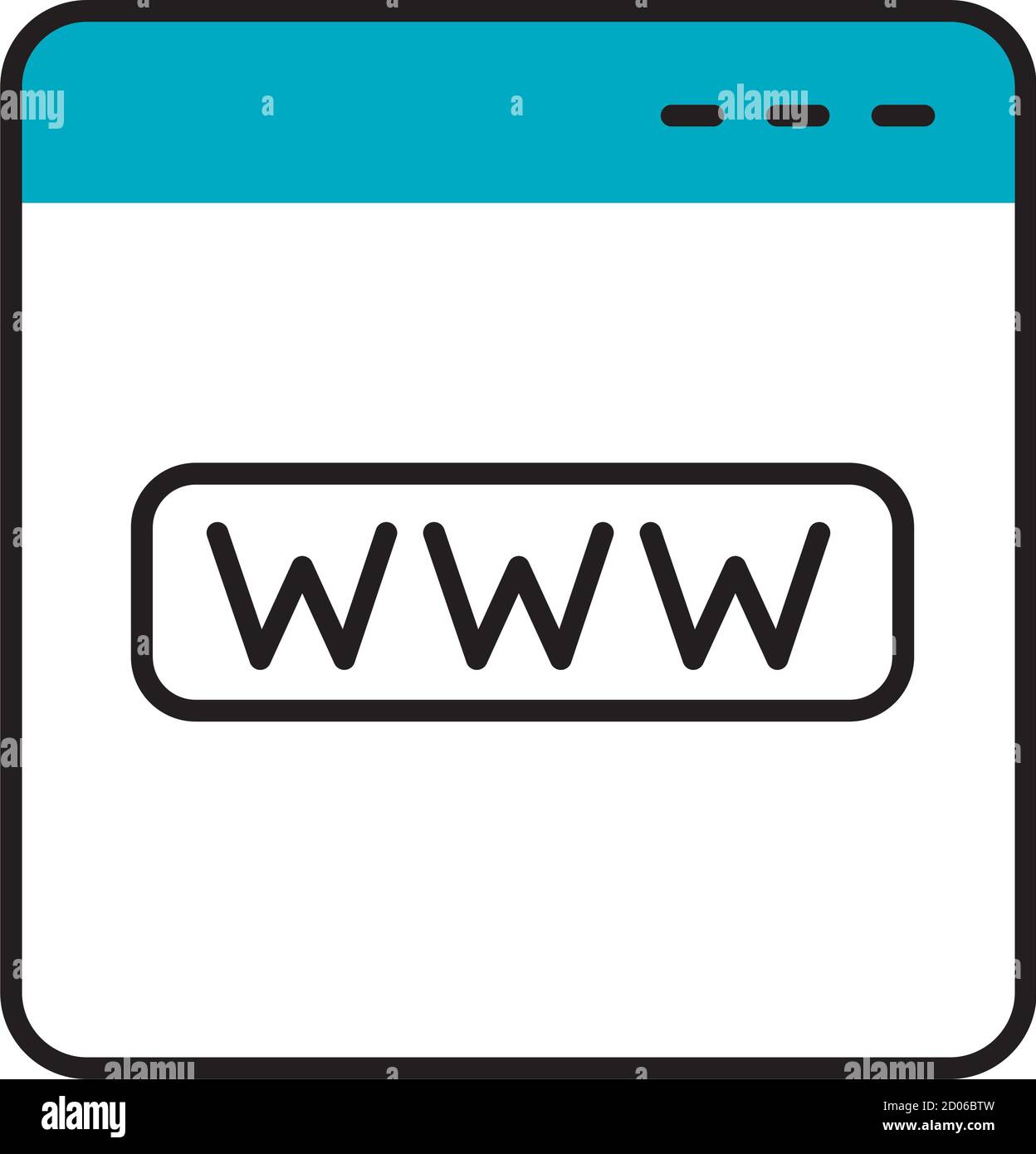 web browser icon over white background, half line half color style ...