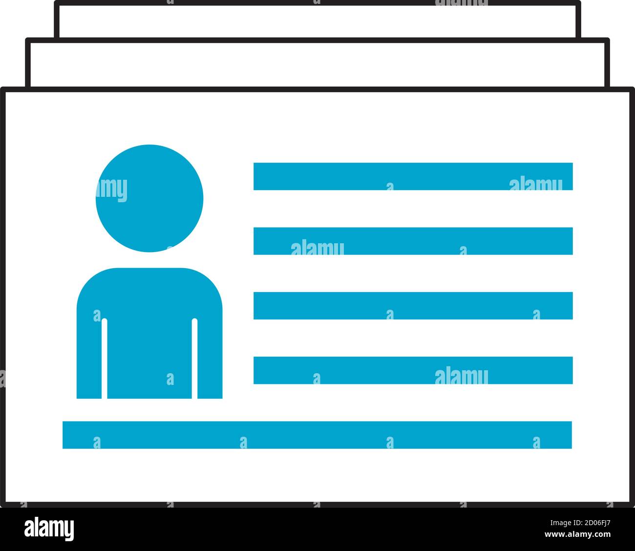 human resources selection, employment job cv blue line and fill vector ...