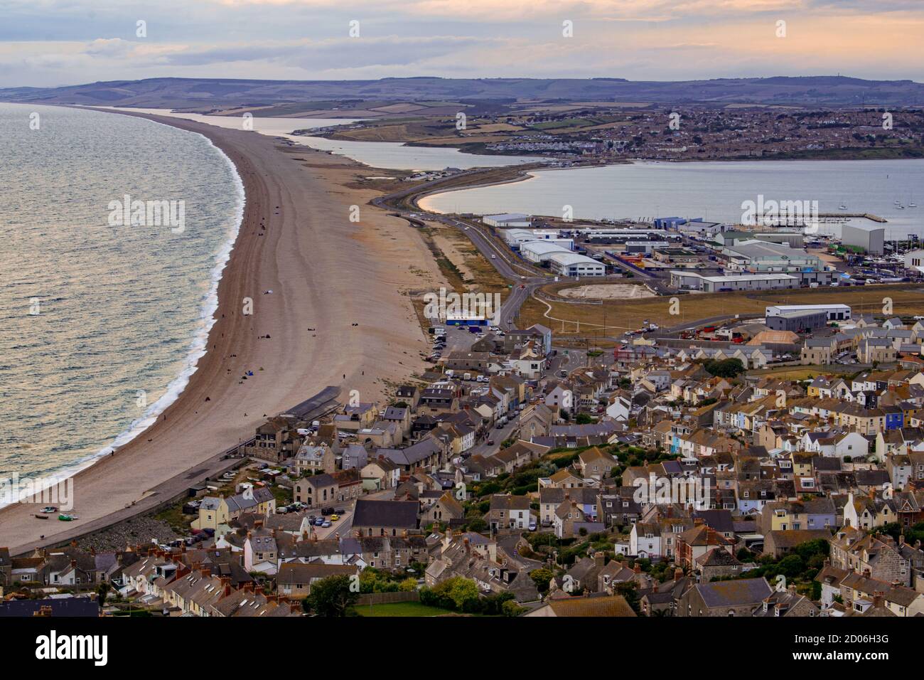 Beautiful hight view for cityscape on Isle of Portland in Unided ...