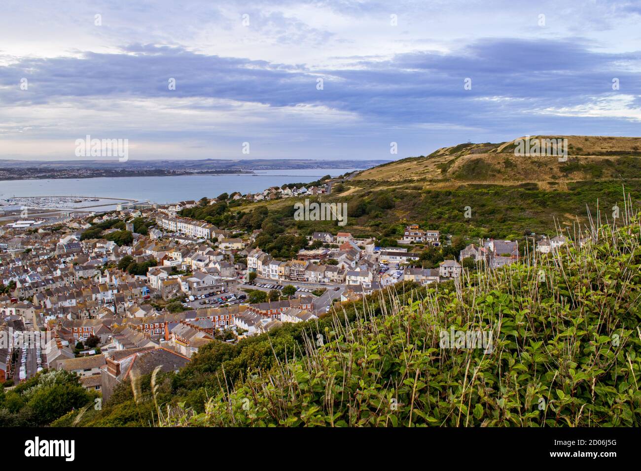 Beautiful hight view for cityscape on Isle of Portland in Unided ...
