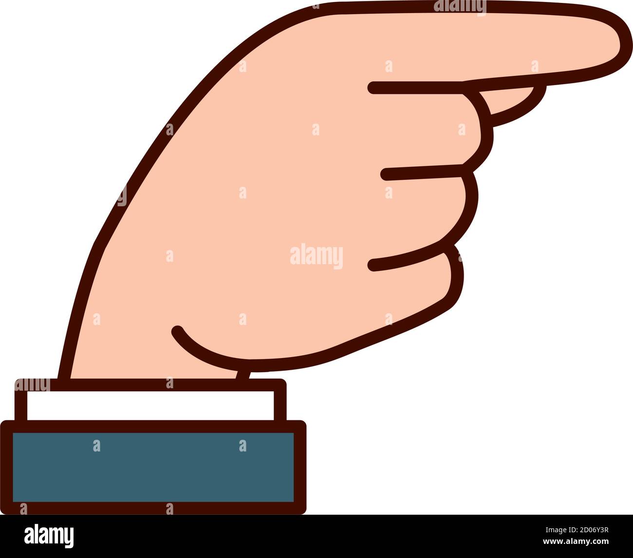 Hand gesture showing G letter over white background, line and fill ...