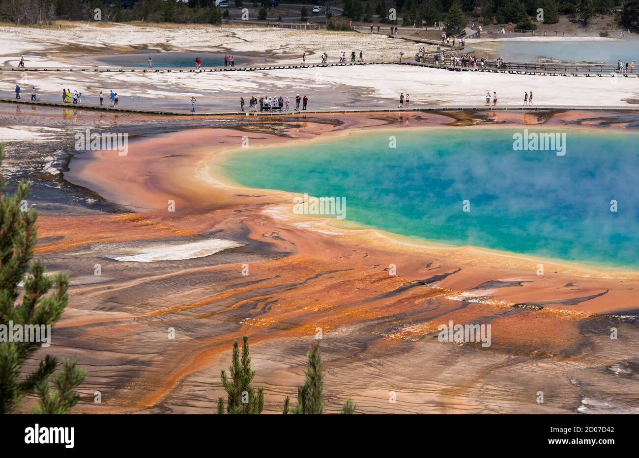 Grand Prismatic Hot Spring, Midway Geyser Basin, Yellowstone National ...