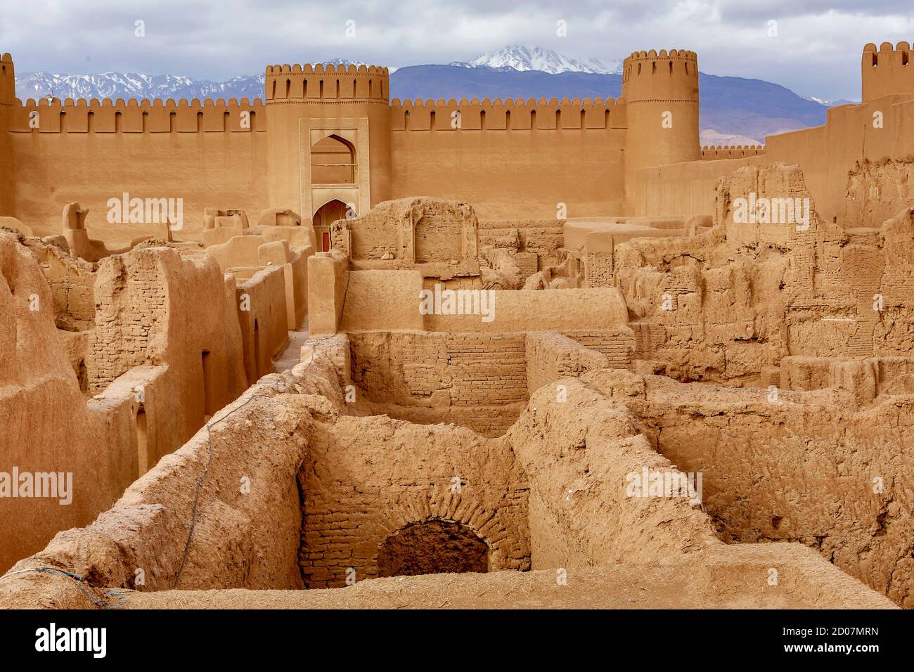 Remains of Rayen Castle Clay Buildings in Iran Stock Photo - Alamy