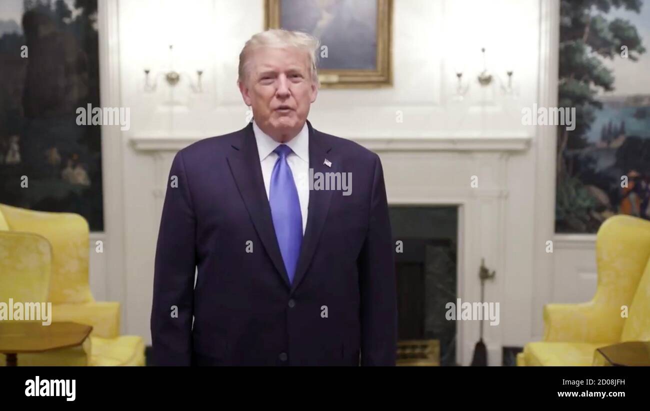 In this photo from Twitter, United States President Donald J. Trump ...