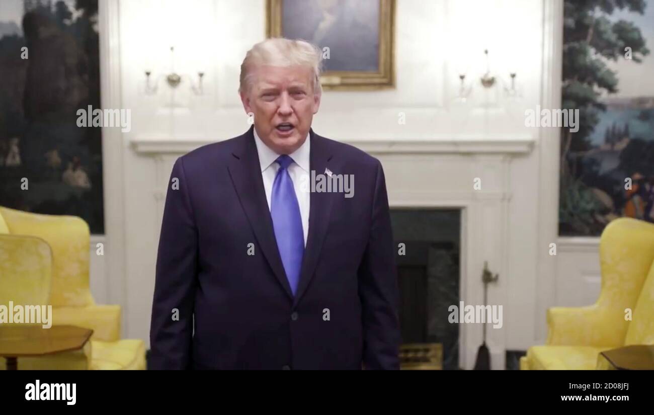 In this photo from Twitter, United States President Donald J. Trump ...