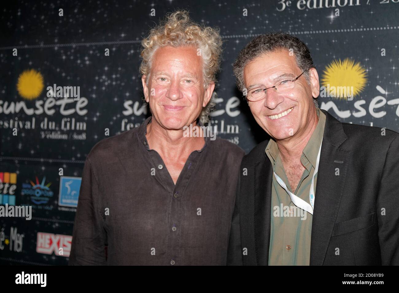 Sete, France. 8th July 2018. David Marconi, Director and Henri Cohen ...