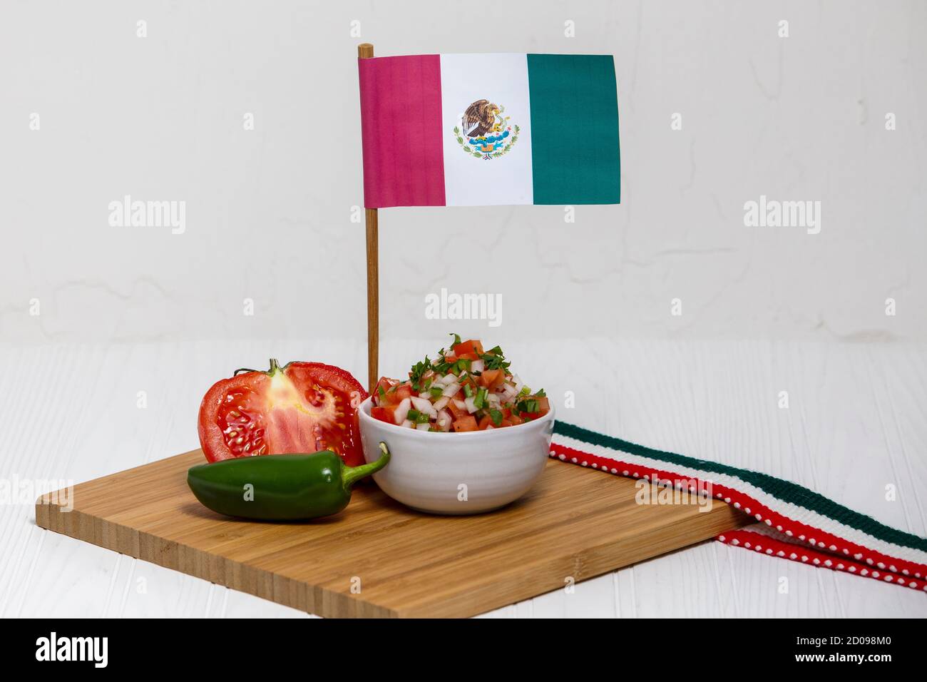 Mexican flag snack of independent day Stock Photo - Alamy
