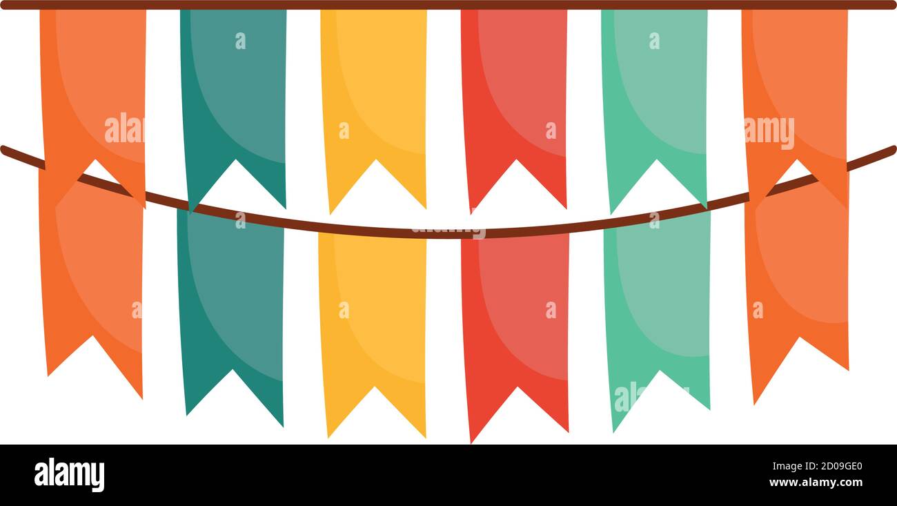 Decorative party pennants icon hi-res stock photography and images - Alamy