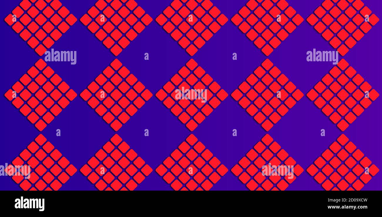 Red square shaped decorative design on violet background Stock Photo ...