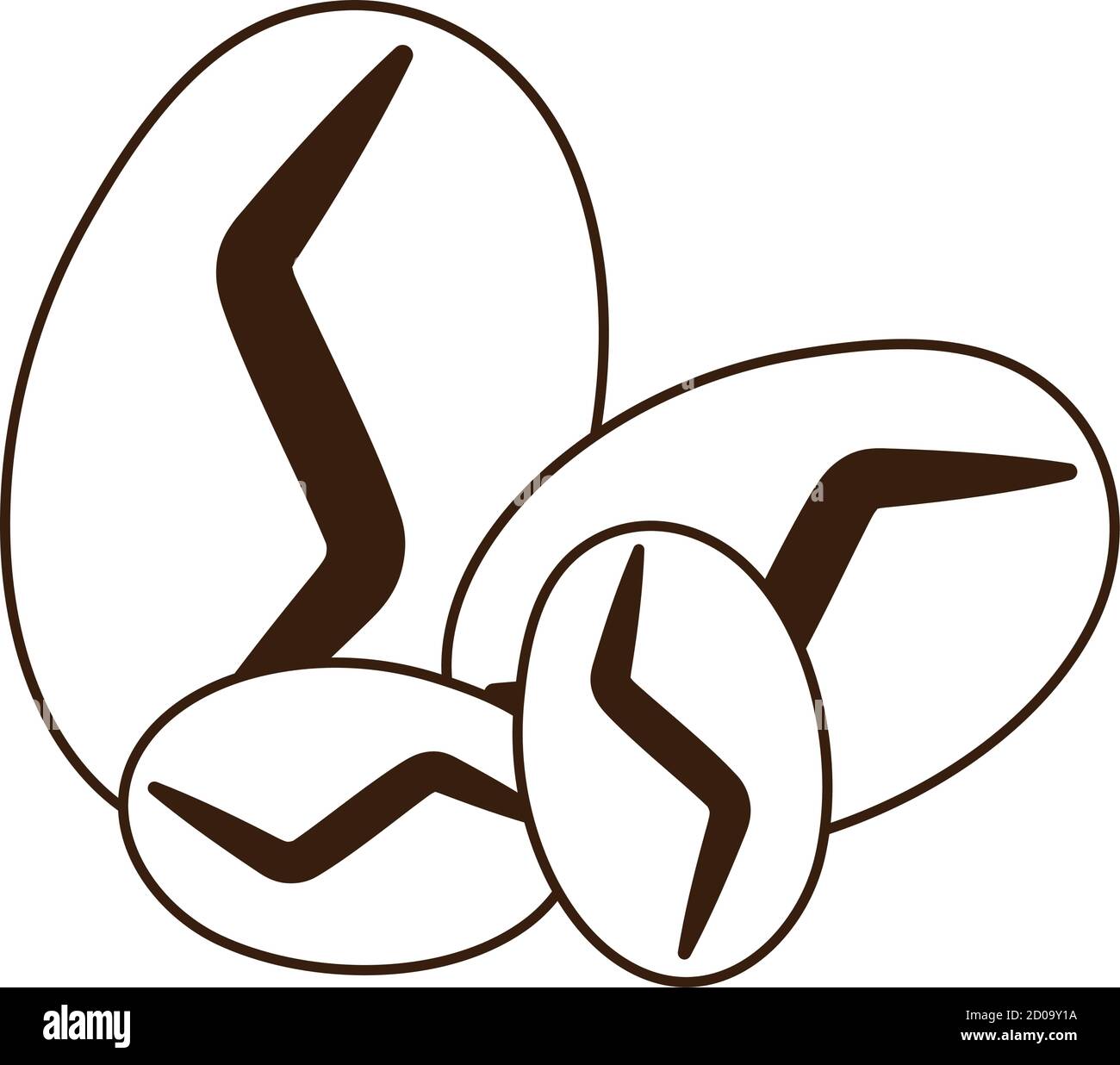 coffee seeds dry line icon style vector illustration Stock Vector Image ...