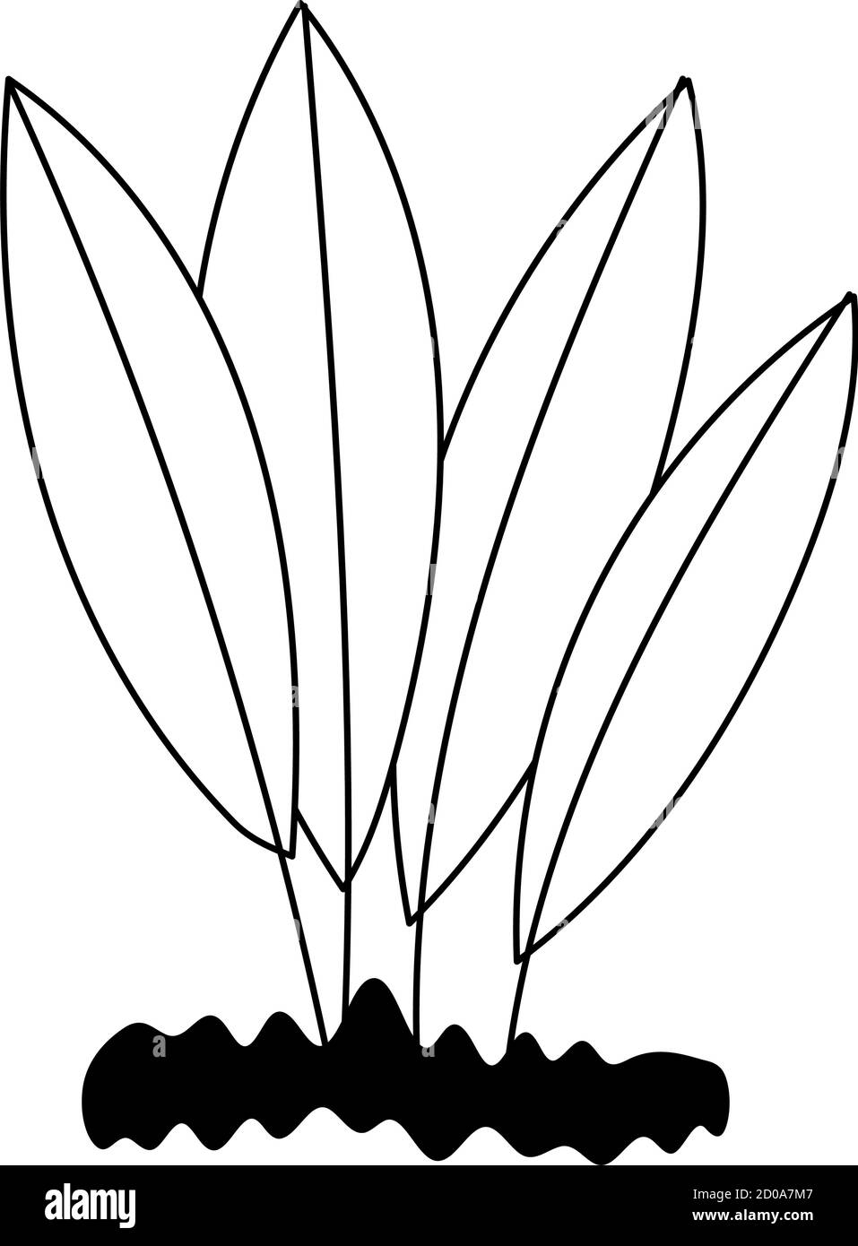 gardening, leaves planting nature isolated line icon style vector ...