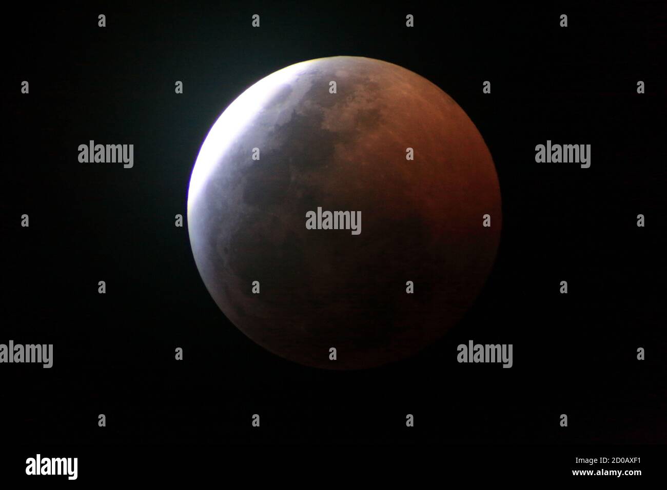 Phases of lunar eclipse Stock Photo - Alamy