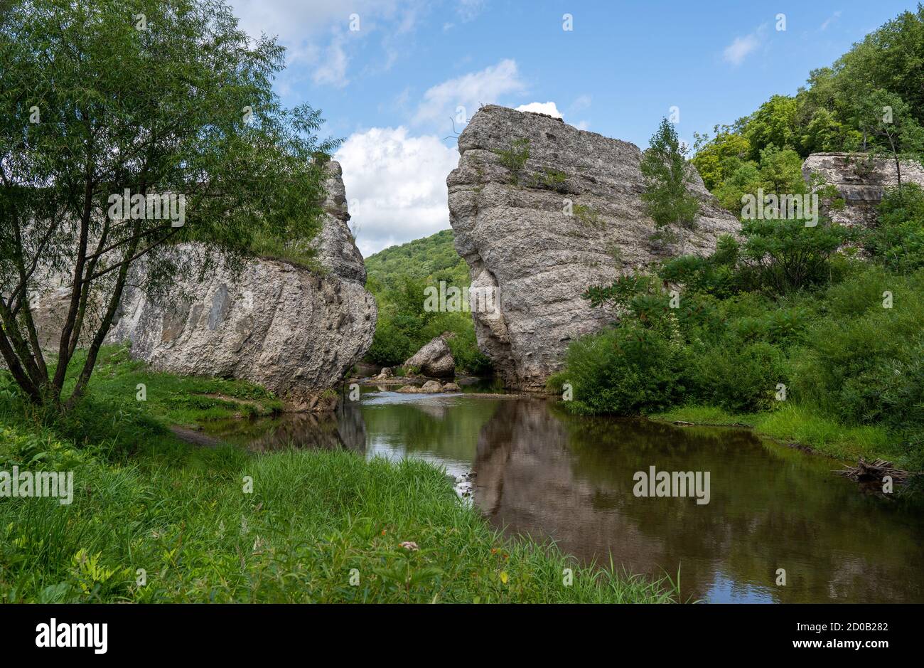 The broken remains of the Austin Dam failure in Austin, Pennsylvania ...
