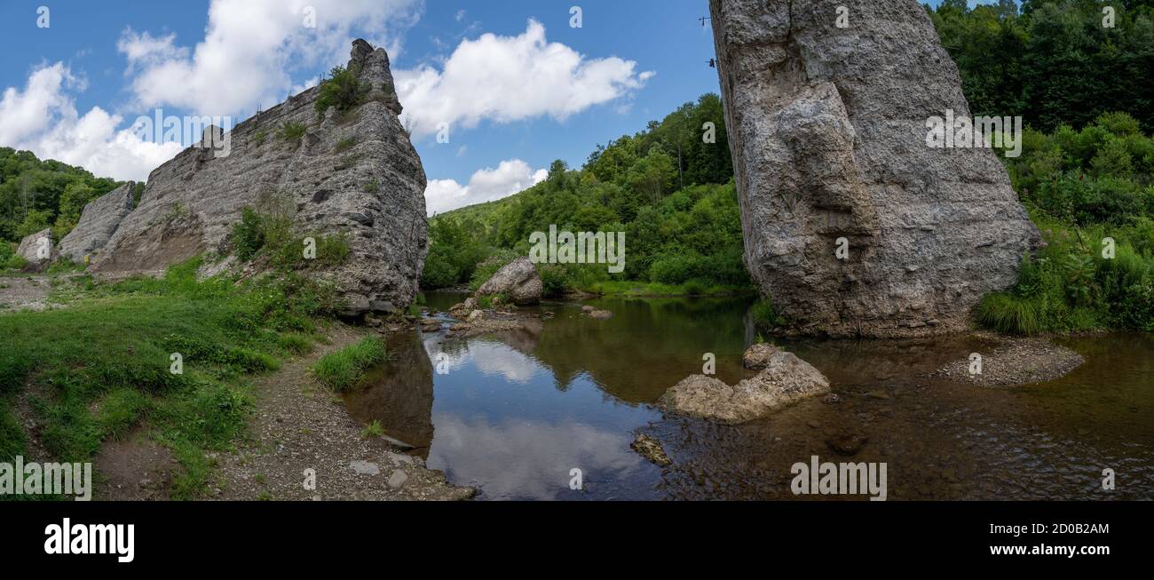 The broken remains of the Austin Dam failure in Austin, Pennsylvania ...